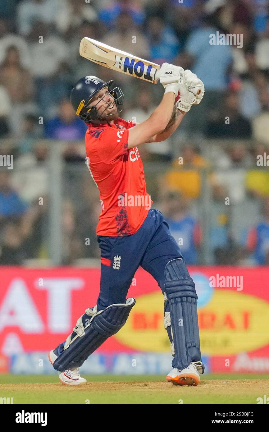 England's Phil Salt plays a shot during the fifth Twenty20 cricket ...