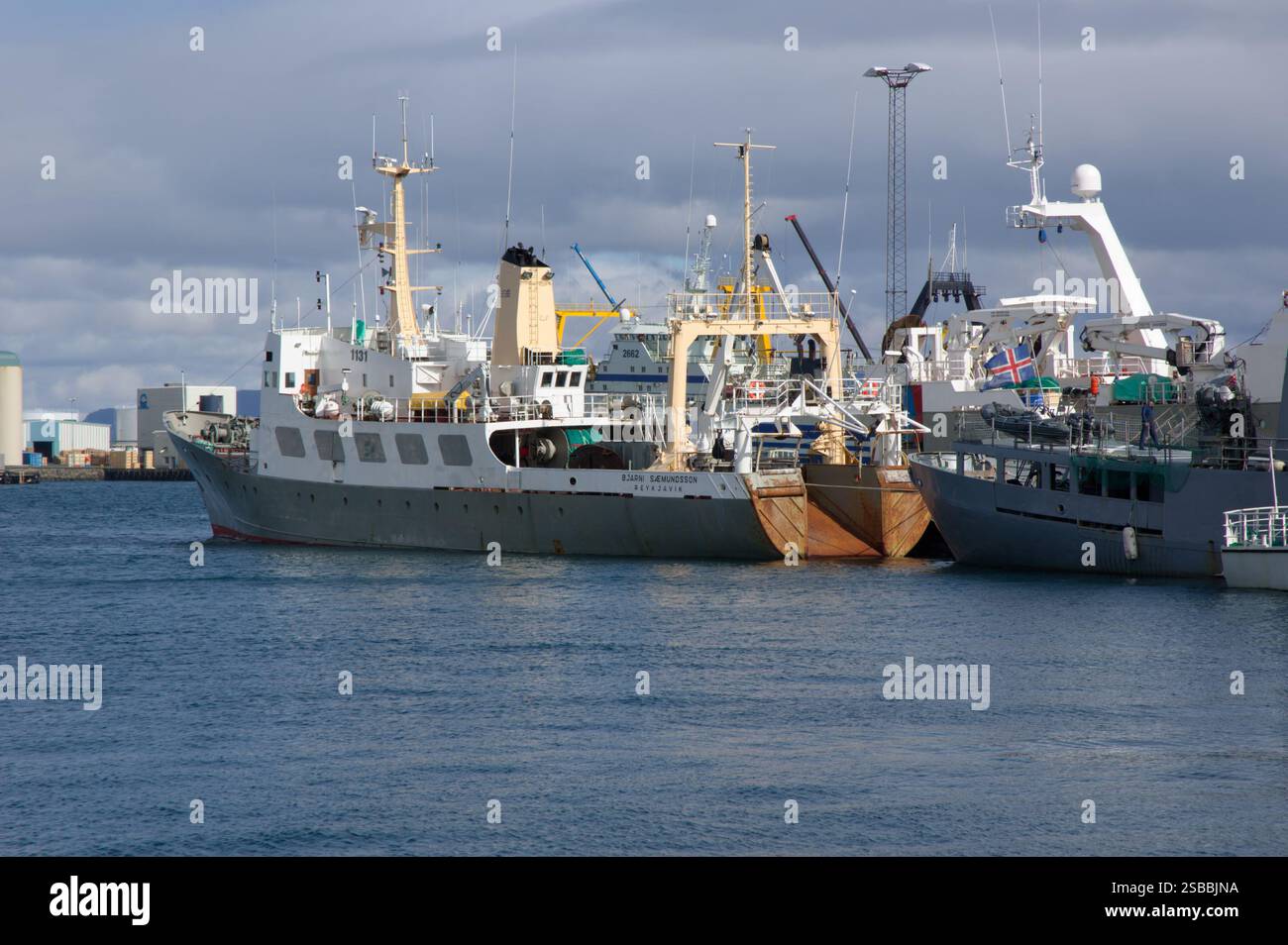 Fishing trawlers docked in Reykjavík Harbour, Iceland Stock Photo - Alamy