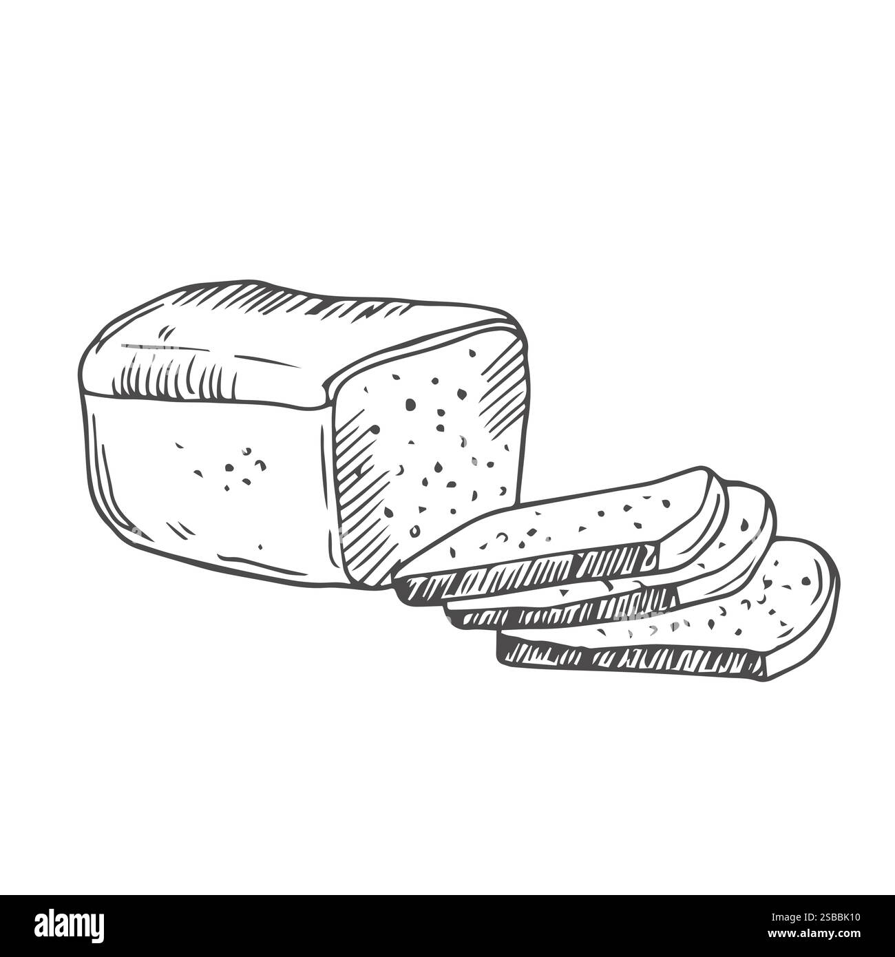 Vintage hand drawn sketch fresh vintage style bakery set. Bread with ...