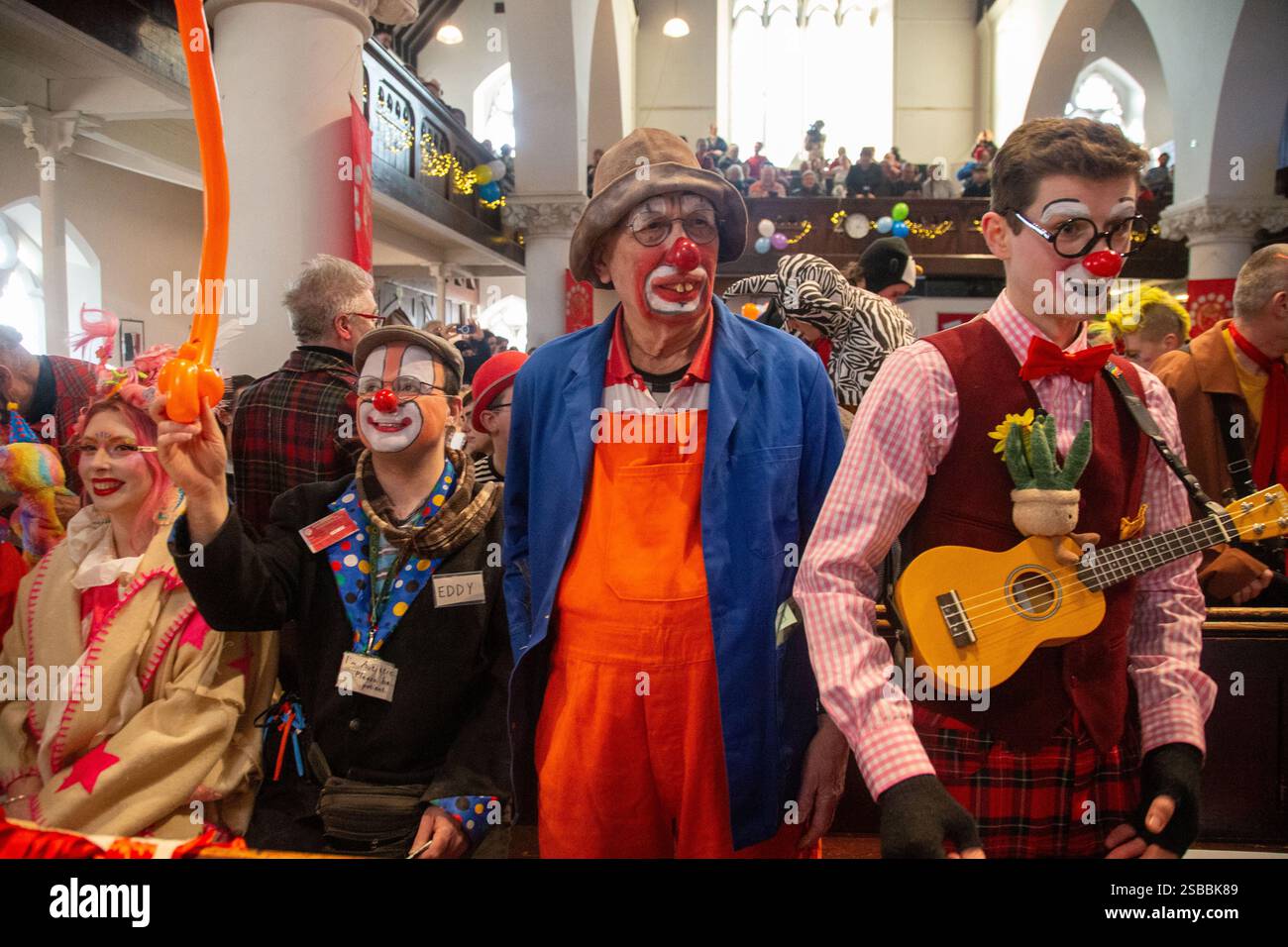London, England, UK. 2nd Feb, 2025. Clowns arrive to attend the Annual ...