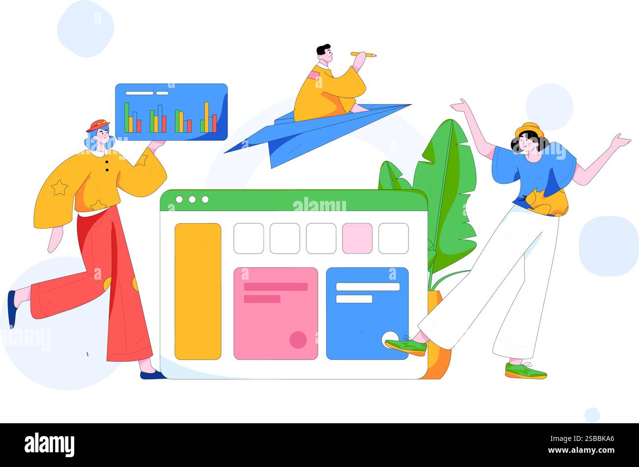 Communicate with consultants flat vector character concept operation ...