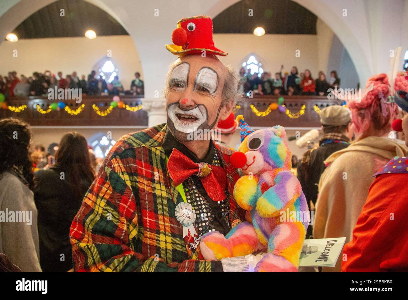 London, England, UK. 2nd Feb, 2025. Clowns arrive to attend the Annual ...