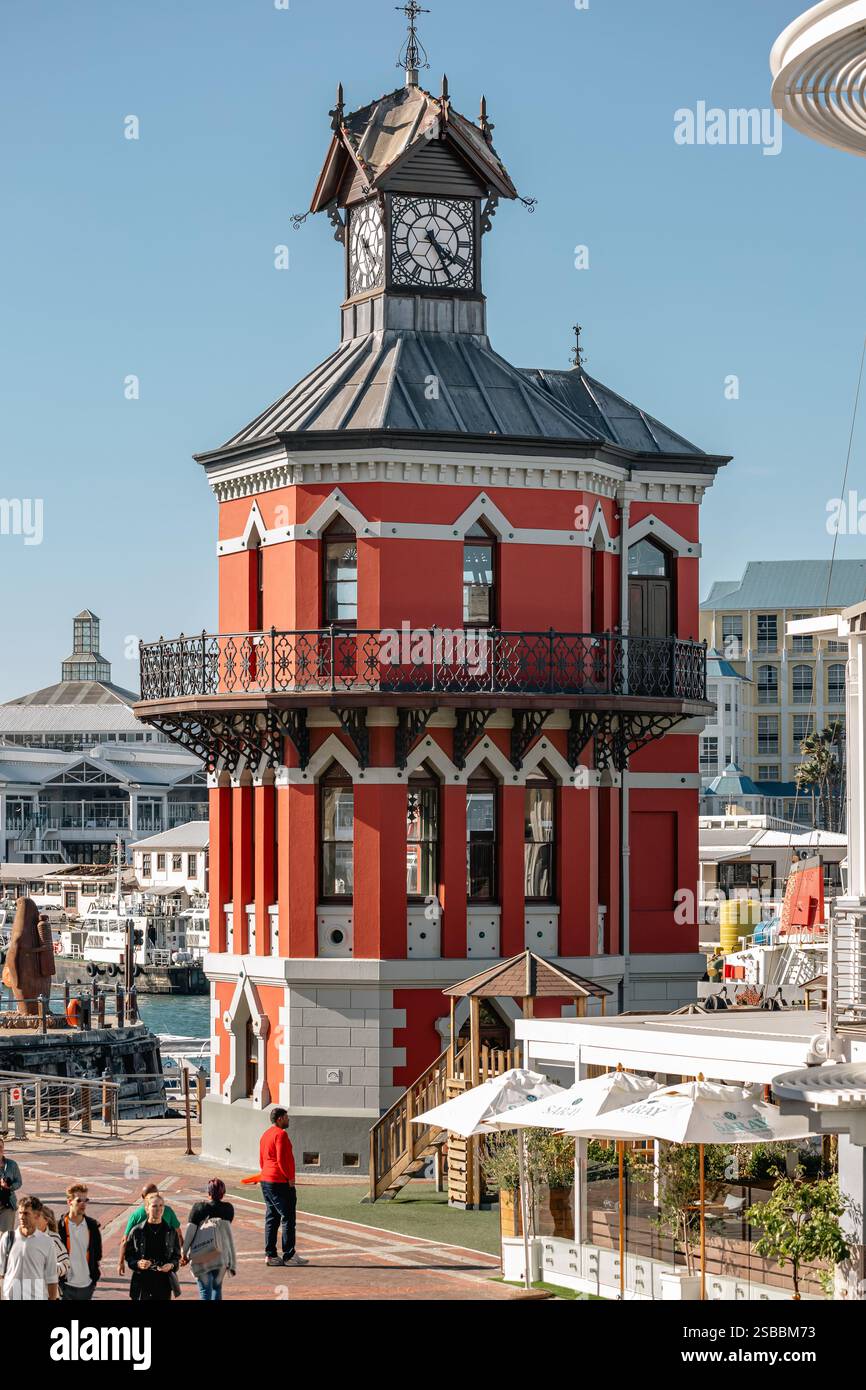 City landmark Clock Tower Waterfront, Historical monument. Travel ...