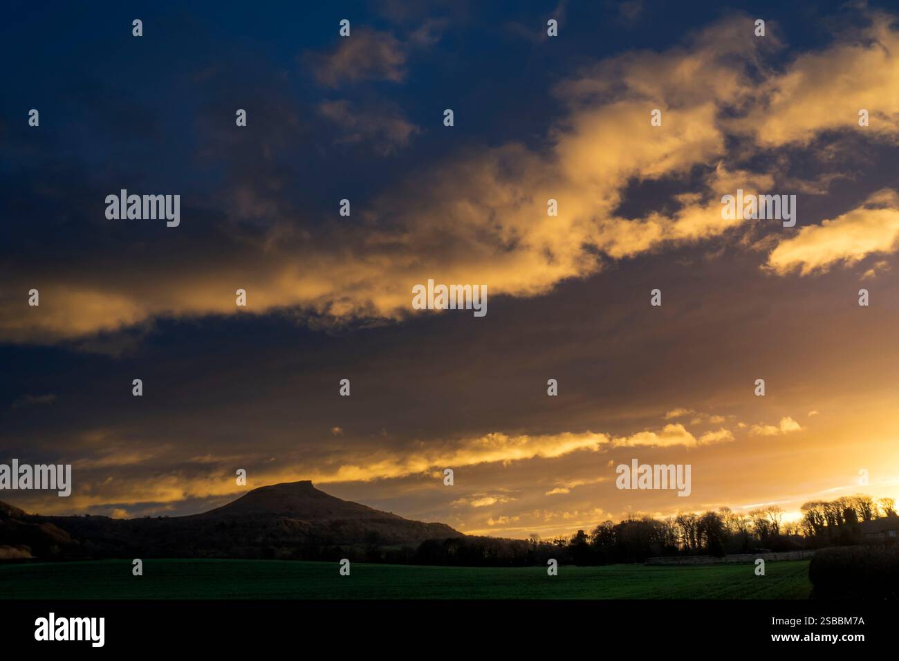 Roseberry Topping Sunset From Pinchinthorpe, North York Moors National ...