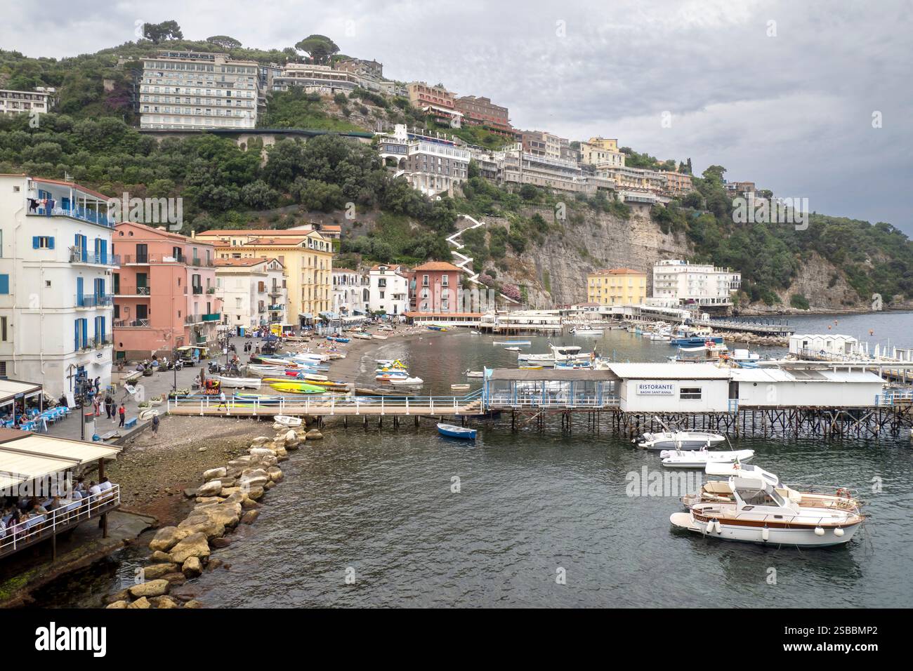Via Marina Grande, Sorrento Bay of Naples, Amalfi Coast; Italy Stock ...