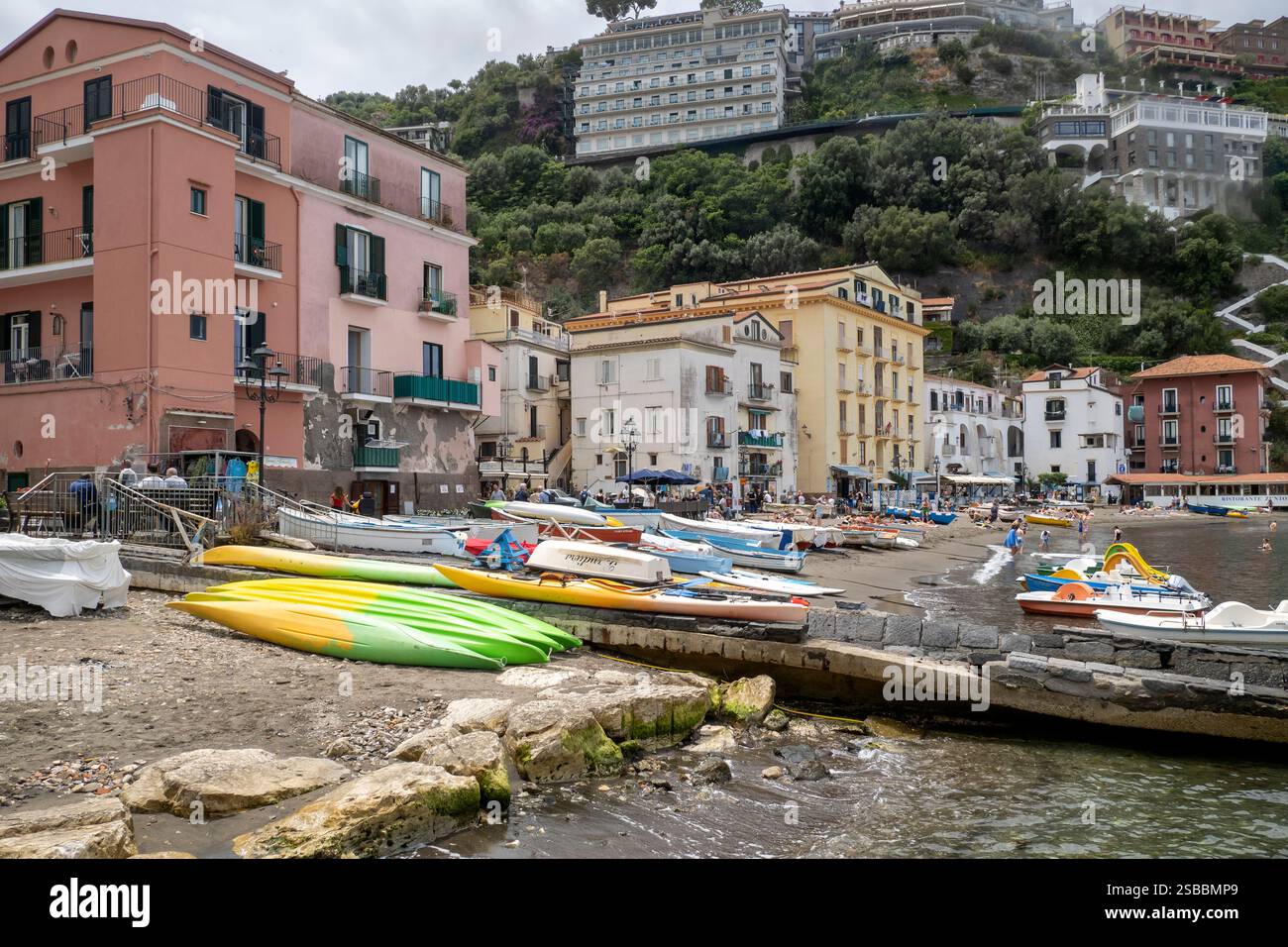 Via Marina Grande, Sorrento Bay of Naples, Amalfi Coast; Italy Stock ...