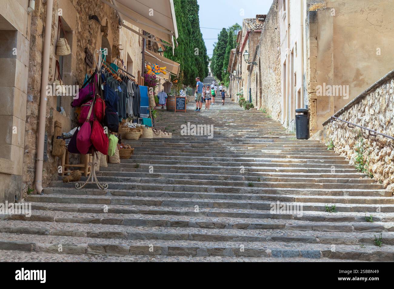 Pollença staircase with 365 steps in the charming village in the north ...