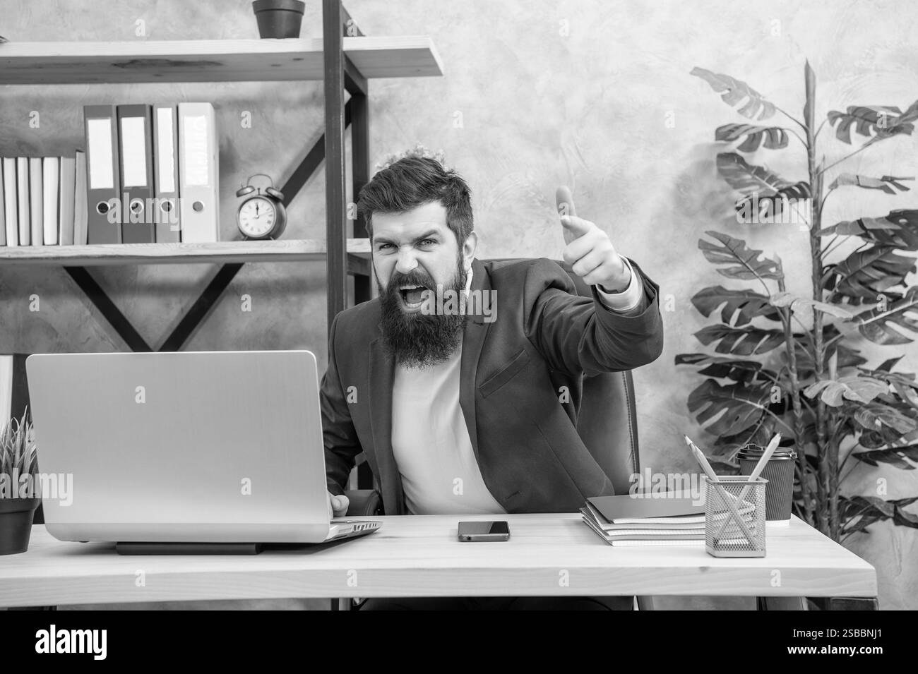 Angry broker Black and White Stock Photos & Images - Alamy