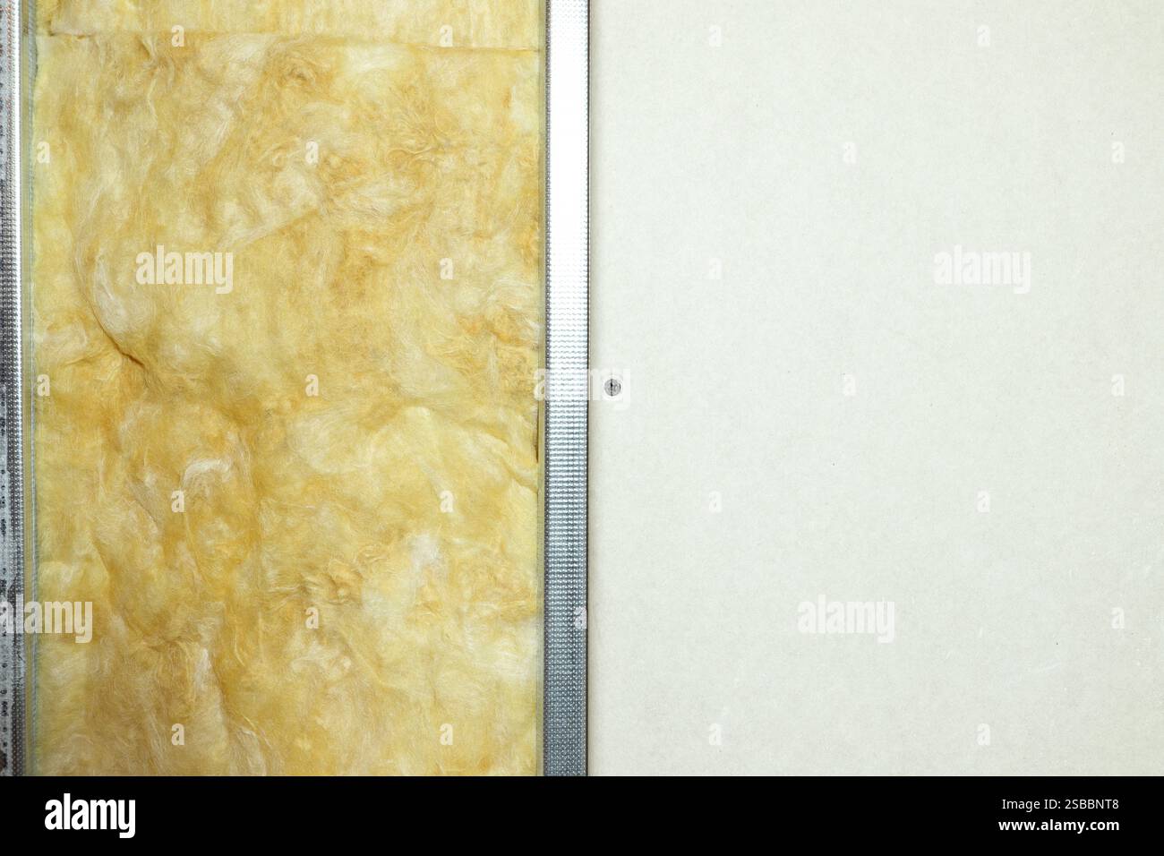 a new drywall with insulation and metal studs Stock Photo - Alamy