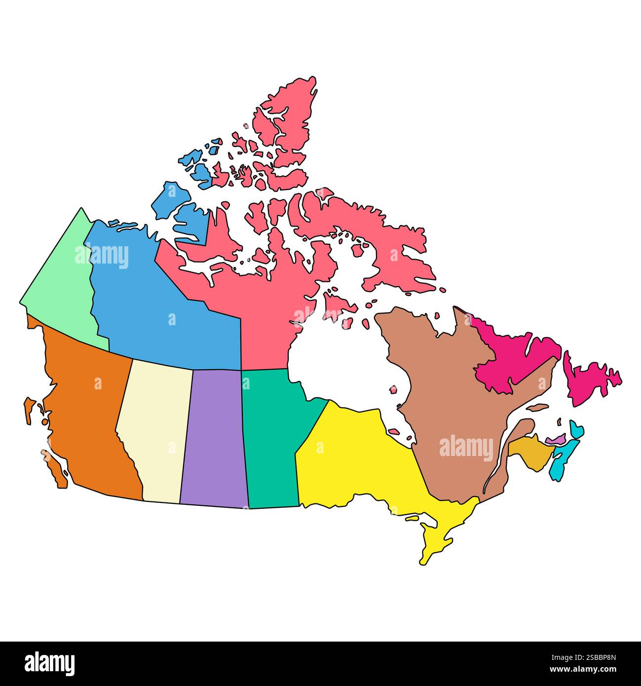 Canada map symbol shape, travel web flat concept icon vector ...