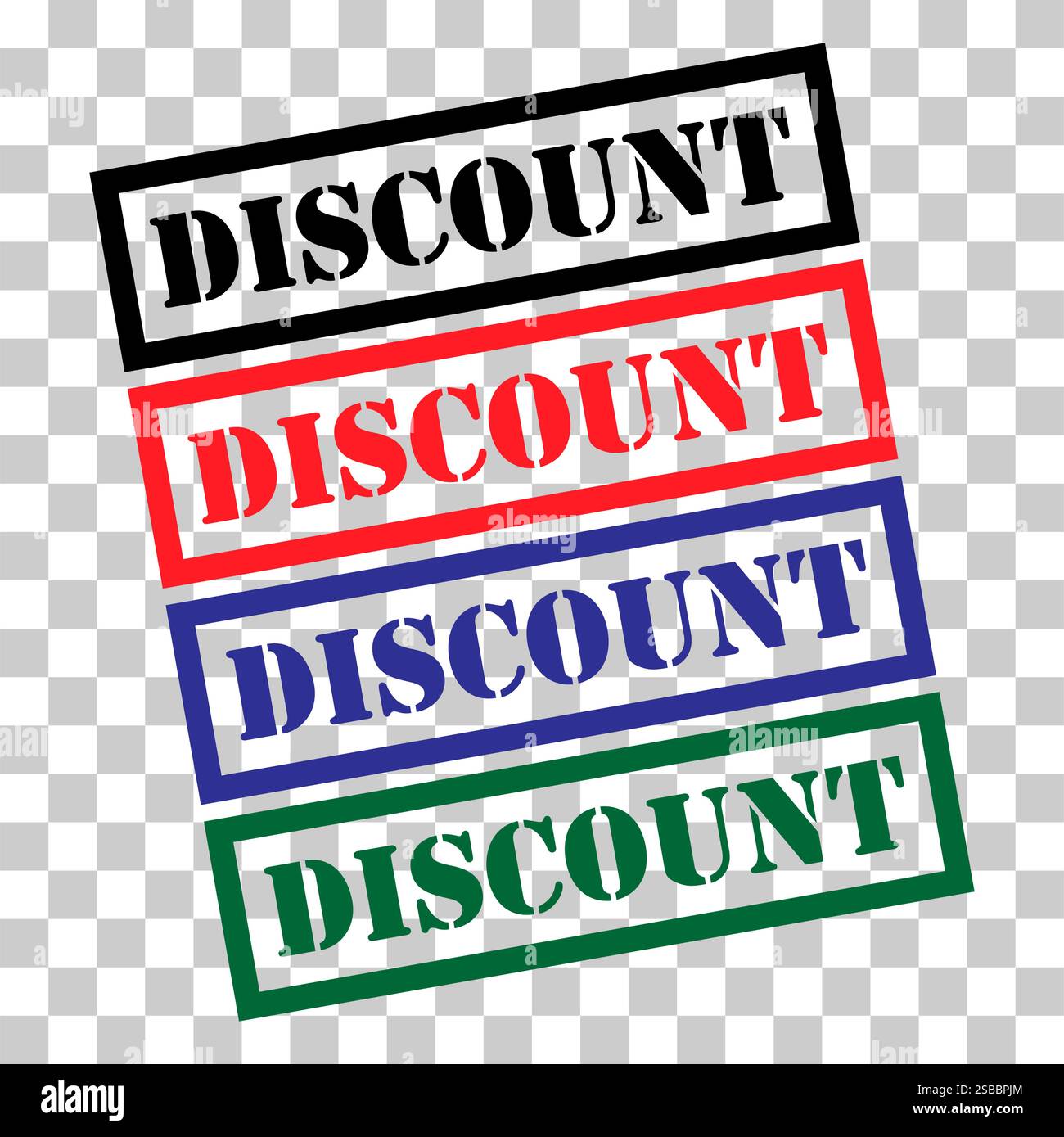 Set of Discount stamp symbol, label sticker sign button, text banner ...