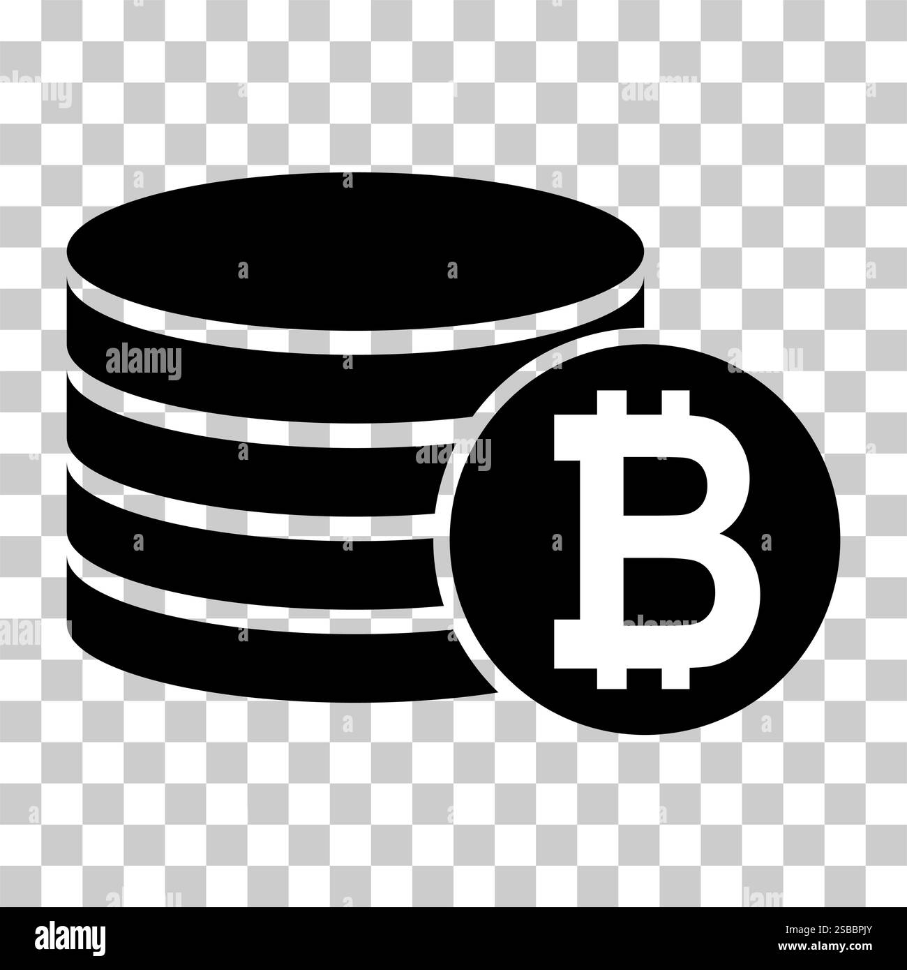 Bitcoin stack coin flat Stock Vector Images - Alamy