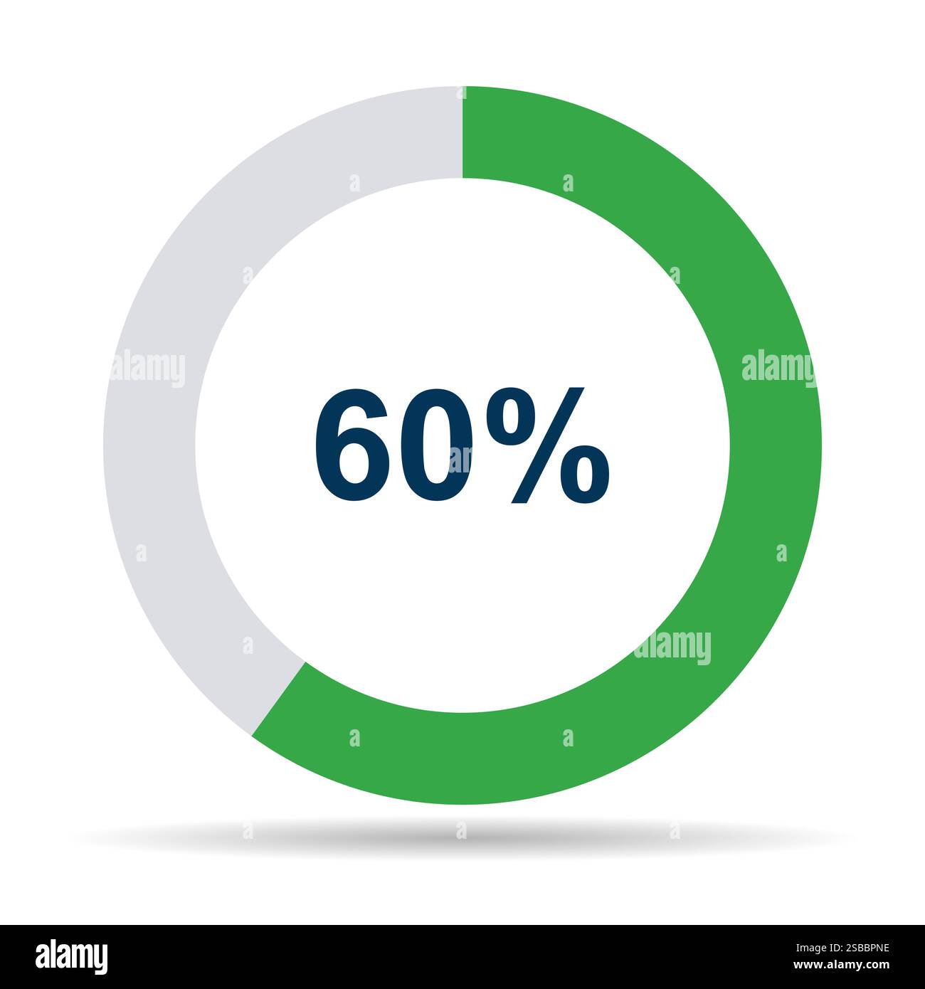 Information round diagram 60 percent shadow icon, infographic pie ...