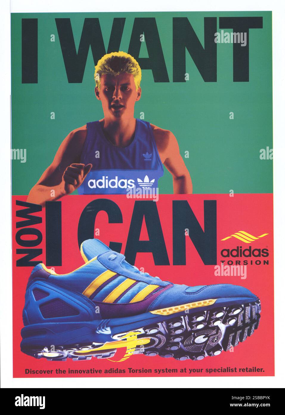 Adidas trainers advert 1989. Adidas Torsion system. Colour advert with ...
