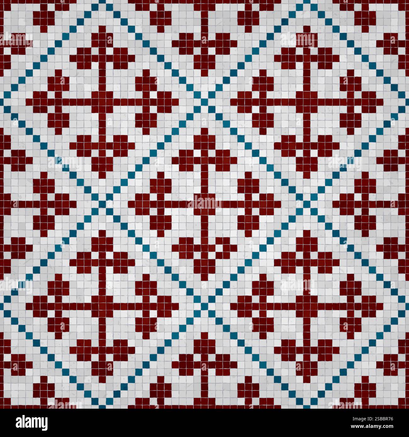 Scandinavian style seamless mosaic tiles pattern Stock Vector Image ...
