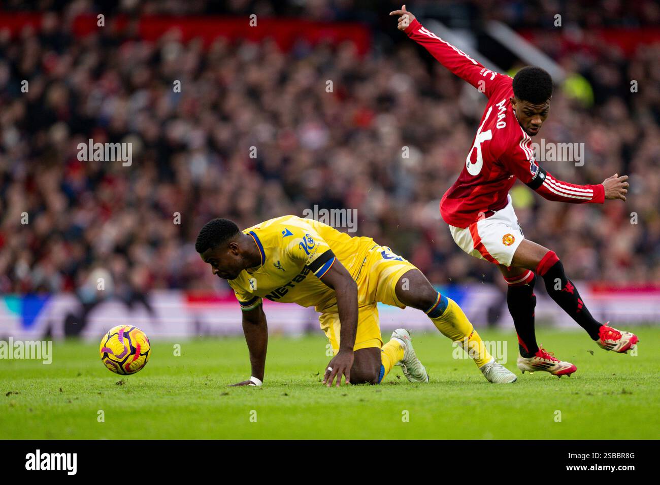 Old Trafford MANCHESTER, ENGLAND - FEBRUARY 02: Marc Guéhi of Crystal ...