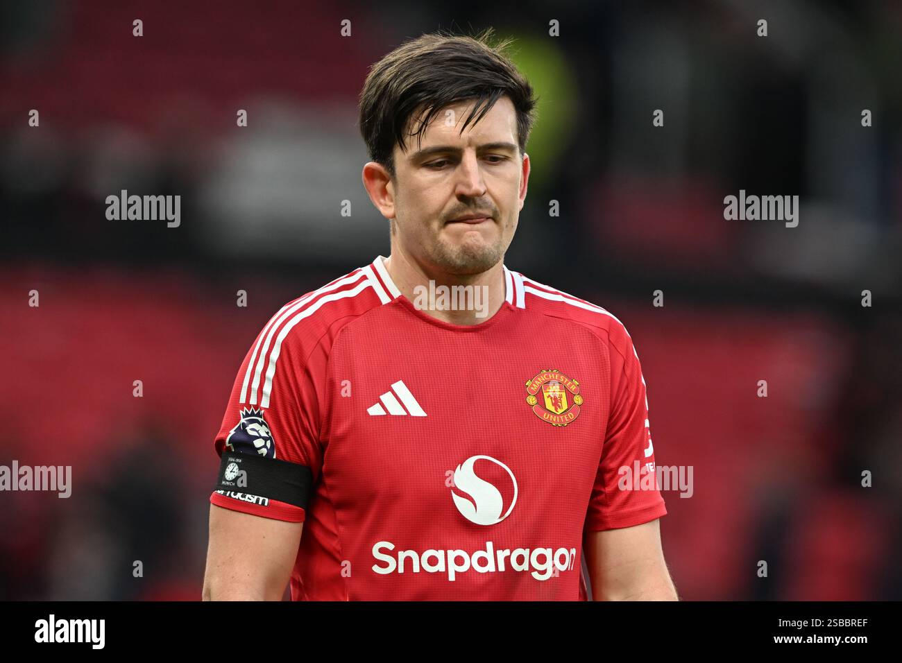 Manchester United defender Harry Maguire (5) following the Manchester ...