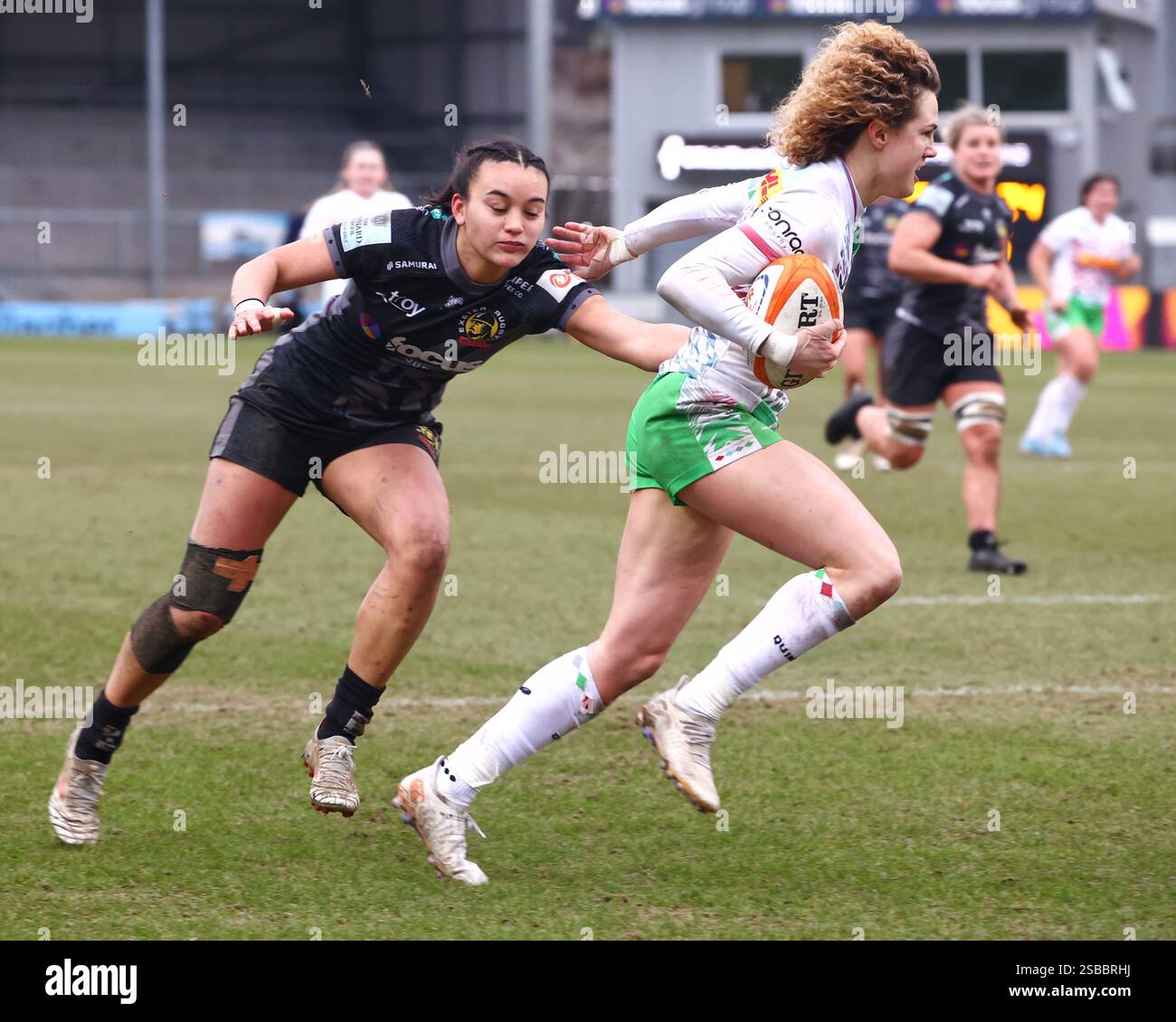 Exeter, Devon, UK. 2nd Feb, 2025. PWR Professional Women's Rugby Exeter ...