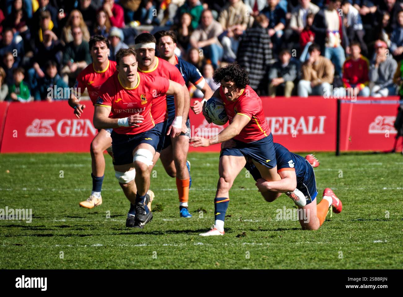 Estadio Central UCM, Madrid, Spain. 02th Feb, 2025. Men's Rugby Europe Championship 2025, Spain ...