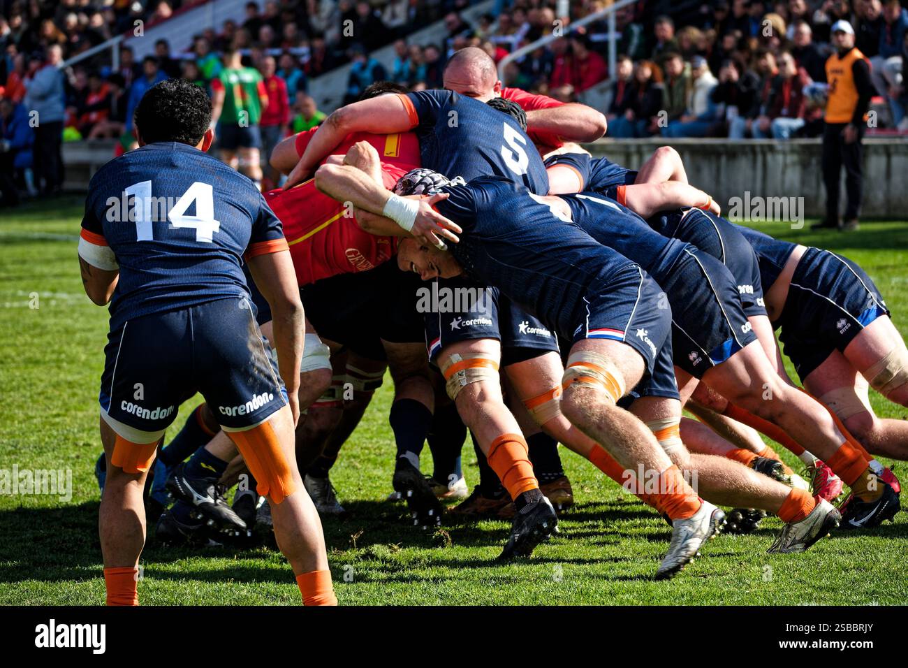 Estadio Central UCM, Madrid, Spain. 02th Feb, 2025. Men's Rugby Europe Championship 2025, Spain ...