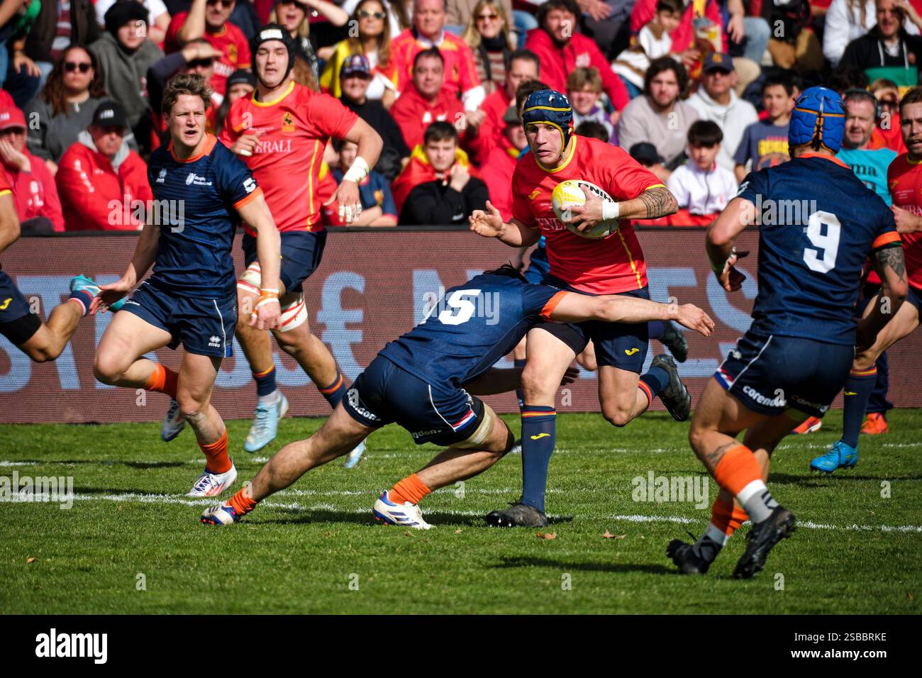 Estadio Central UCM, Madrid, Spain. 02th Feb, 2025. Men's Rugby Europe ...