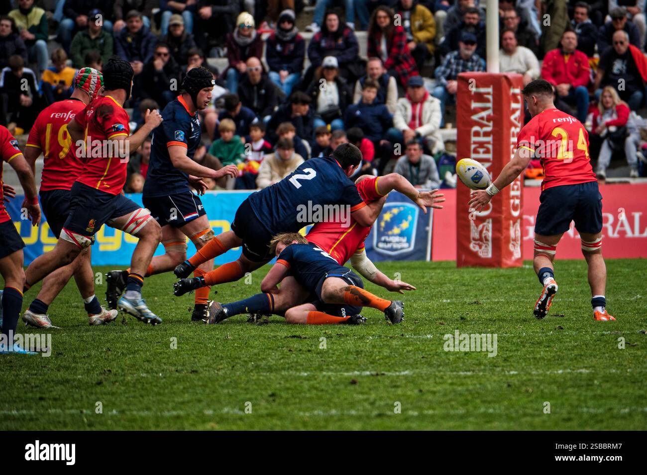 Estadio Central UCM, Madrid, Spain. 02th Feb, 2025. Men's Rugby Europe Championship 2025, Spain ...