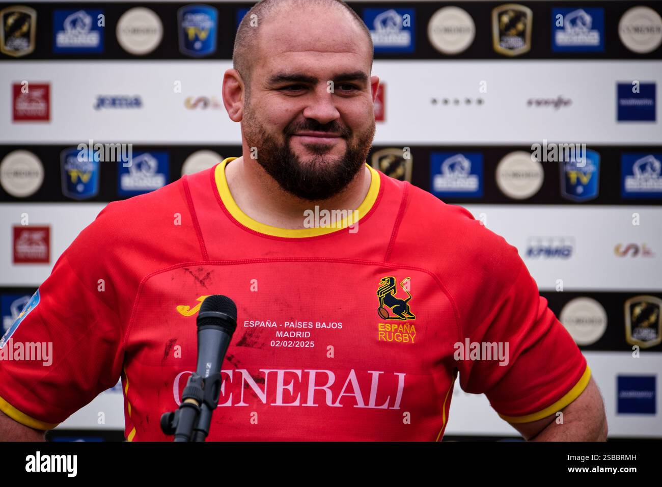 Estadio Central UCM, Madrid, Spain. 02th Feb, 2025. Men's Rugby Europe Championship 2025, Spain ...