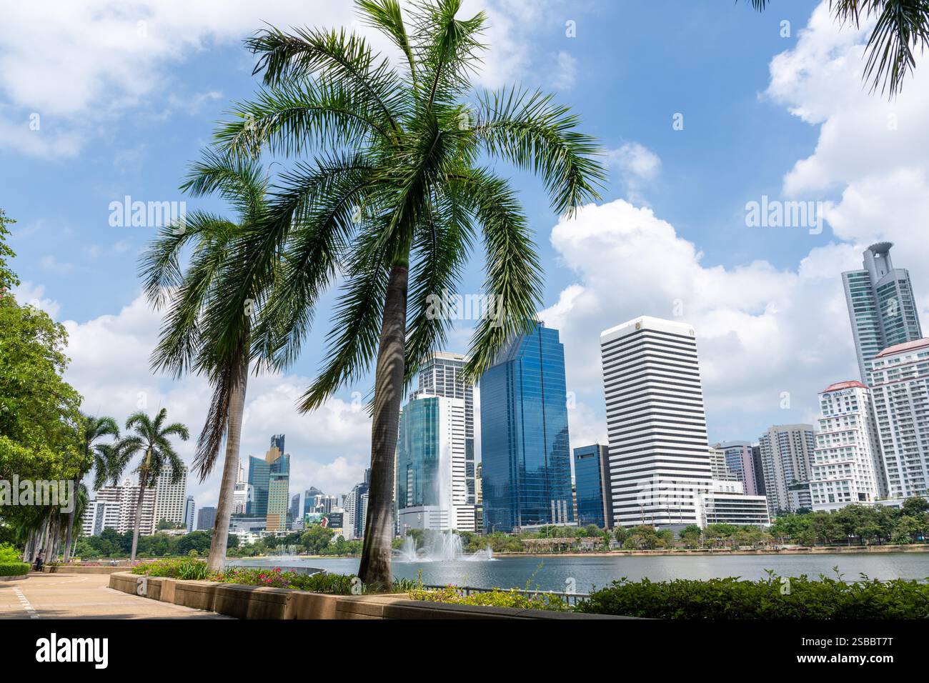 Lake Ratchada situated in the Benjakitti Park in Bangkok, Thailand ...