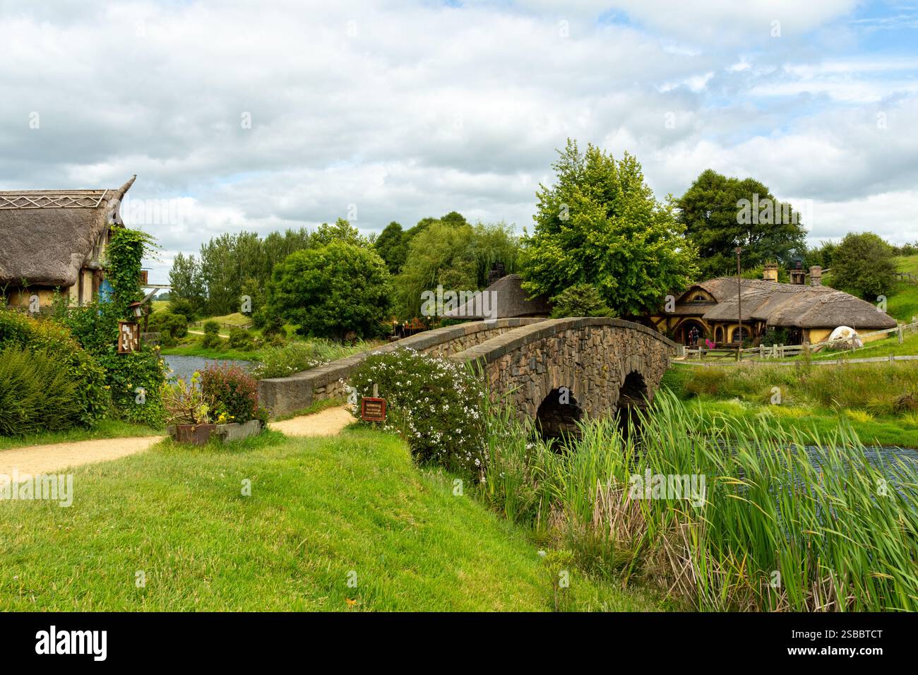 Matamata, New Zealand - 16 December 2023: Bridge by the Green Dragon in ...