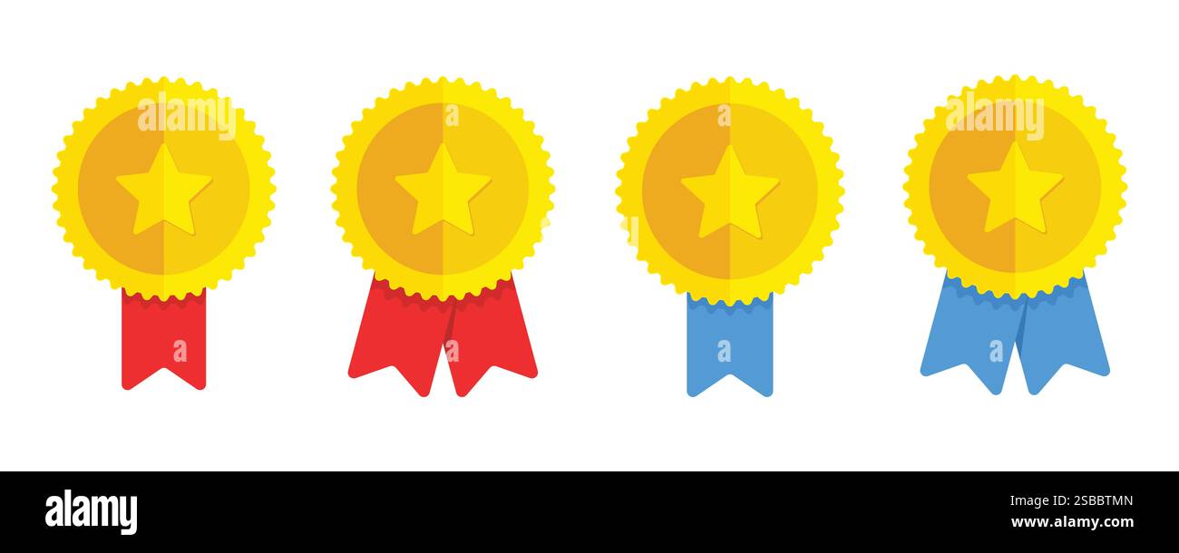 Medal stamp ribbon on Stock Vector Images - Alamy