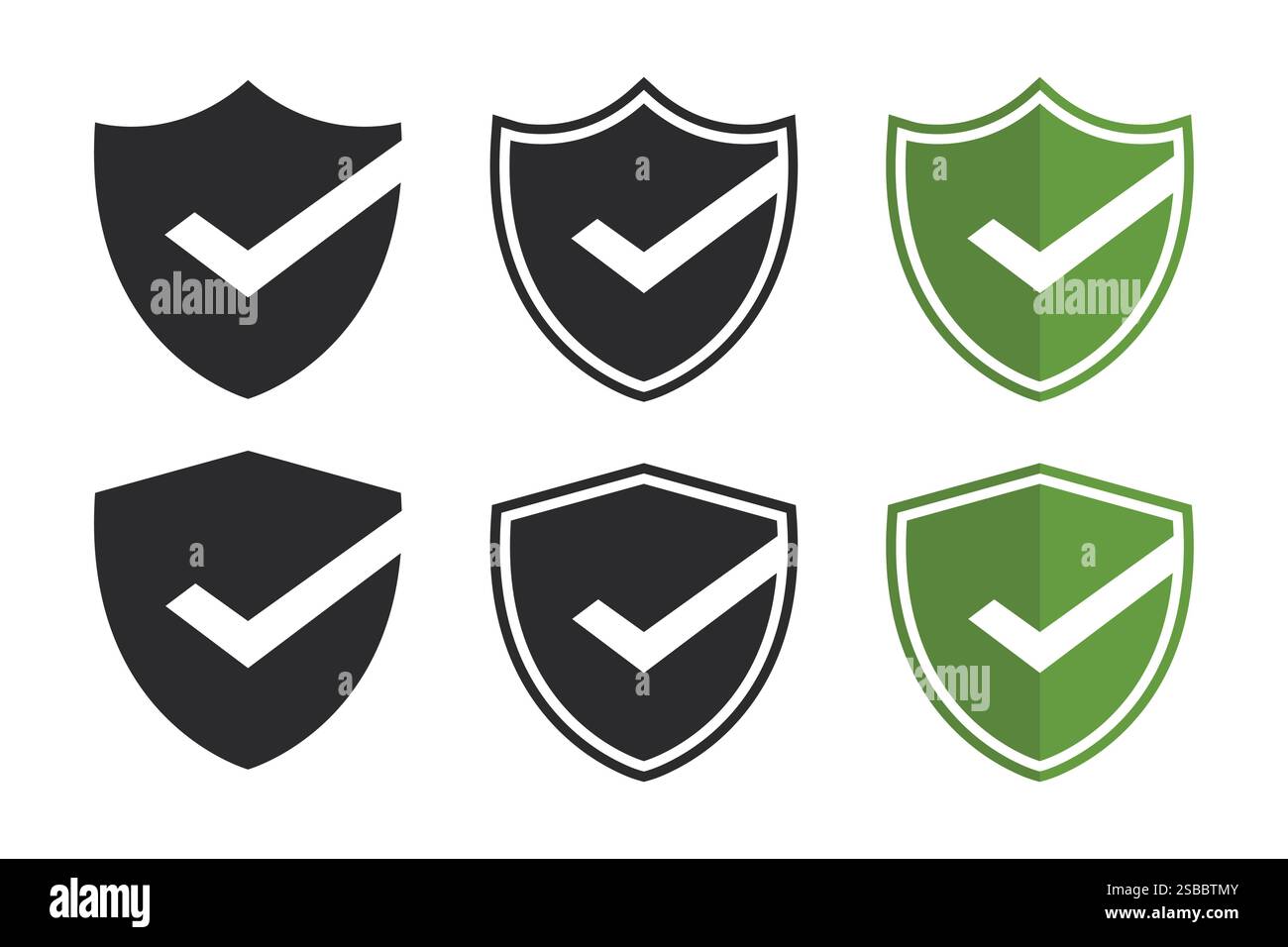 Security Shield vector set isolated on white background Stock Vector ...