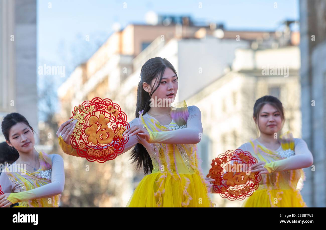Milano, Italia. 02nd Feb, 2025. Festeggiamenti per il Capodanno Cinese ...