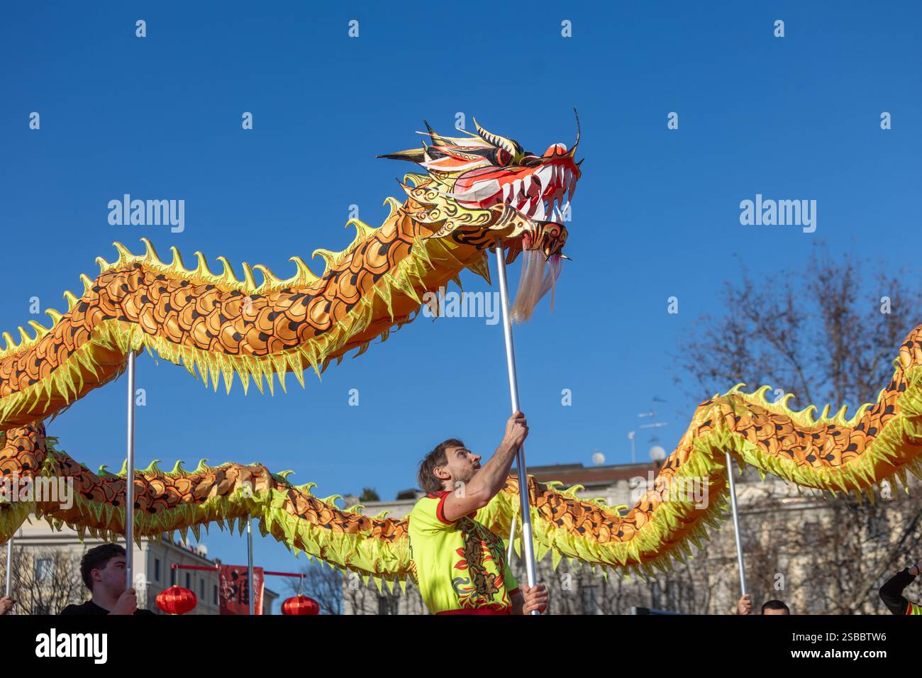Milano, Italia. 02nd Feb, 2025. Festeggiamenti per il Capodanno Cinese ...