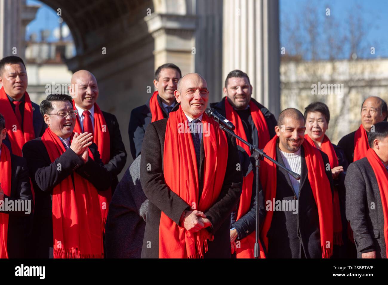 Milano, Italia. 02nd Feb, 2025. Alessandro Morelli ai Festeggiamenti ...
