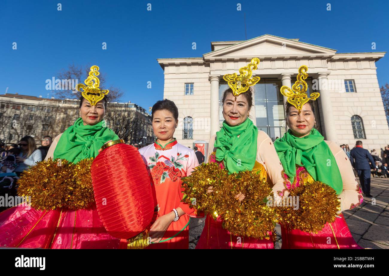 Milano, Italia. 02nd Feb, 2025. Festeggiamenti per il Capodanno Cinese ...