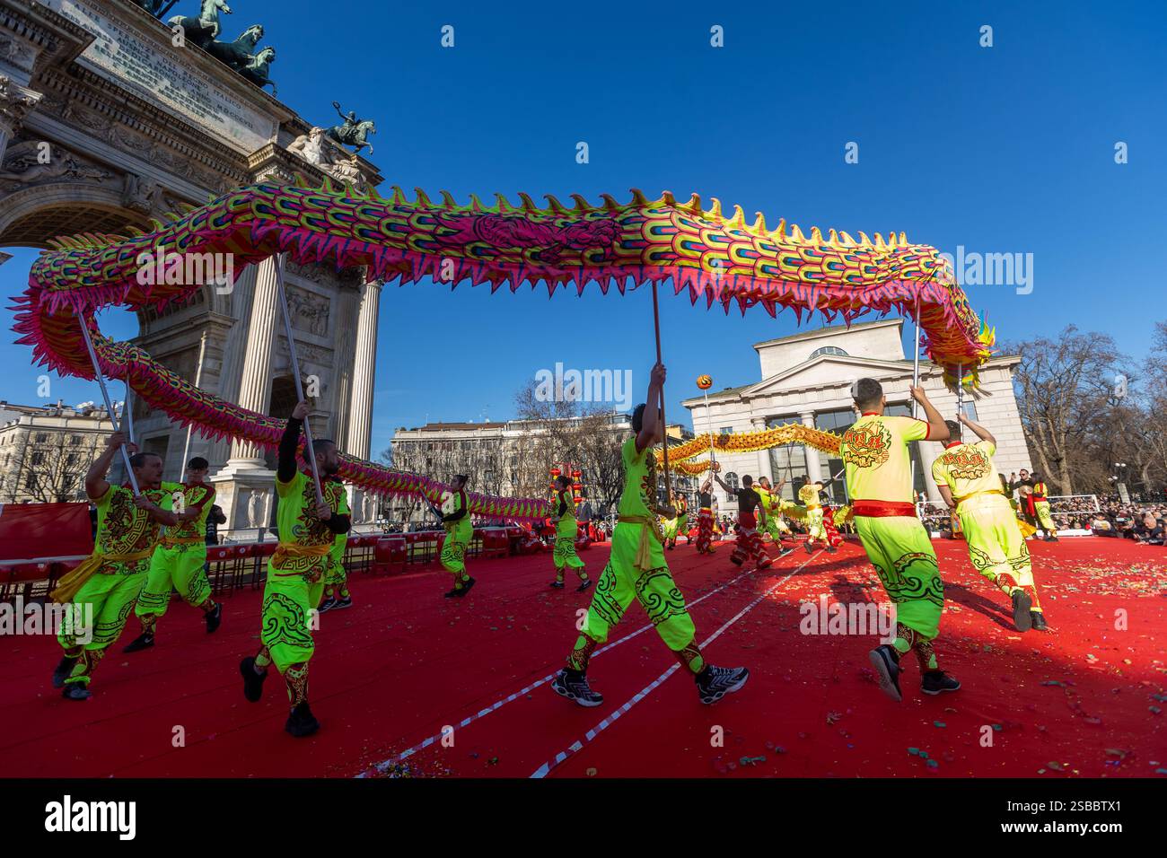Milano, Italia. 02nd Feb, 2025. Festeggiamenti per il Capodanno Cinese ...