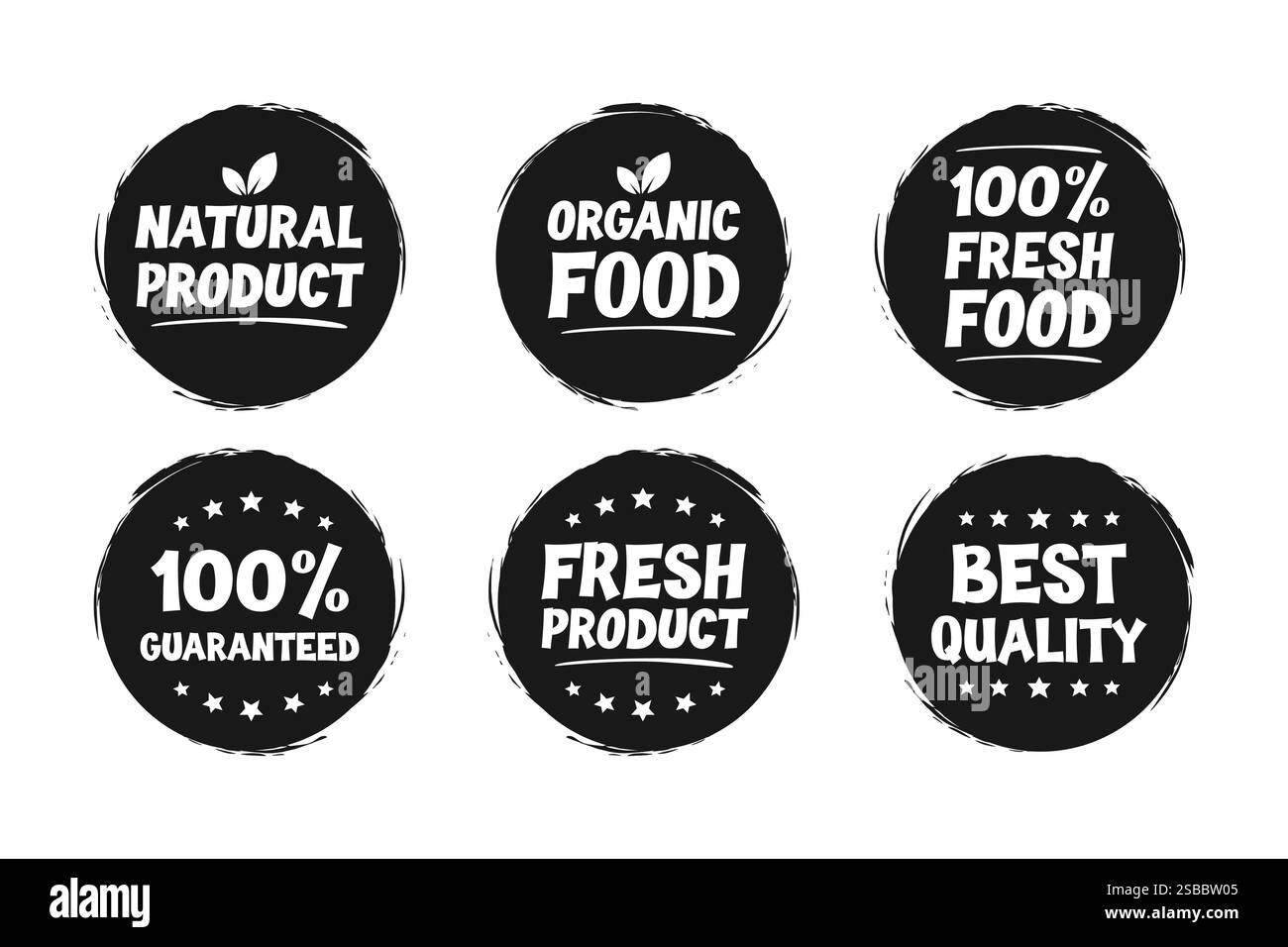 Organic food labels fresh Stock Vector Images - Alamy