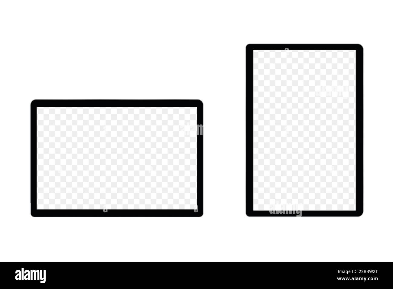 PC tablet realistic vector illustration with transparent lcd Stock ...