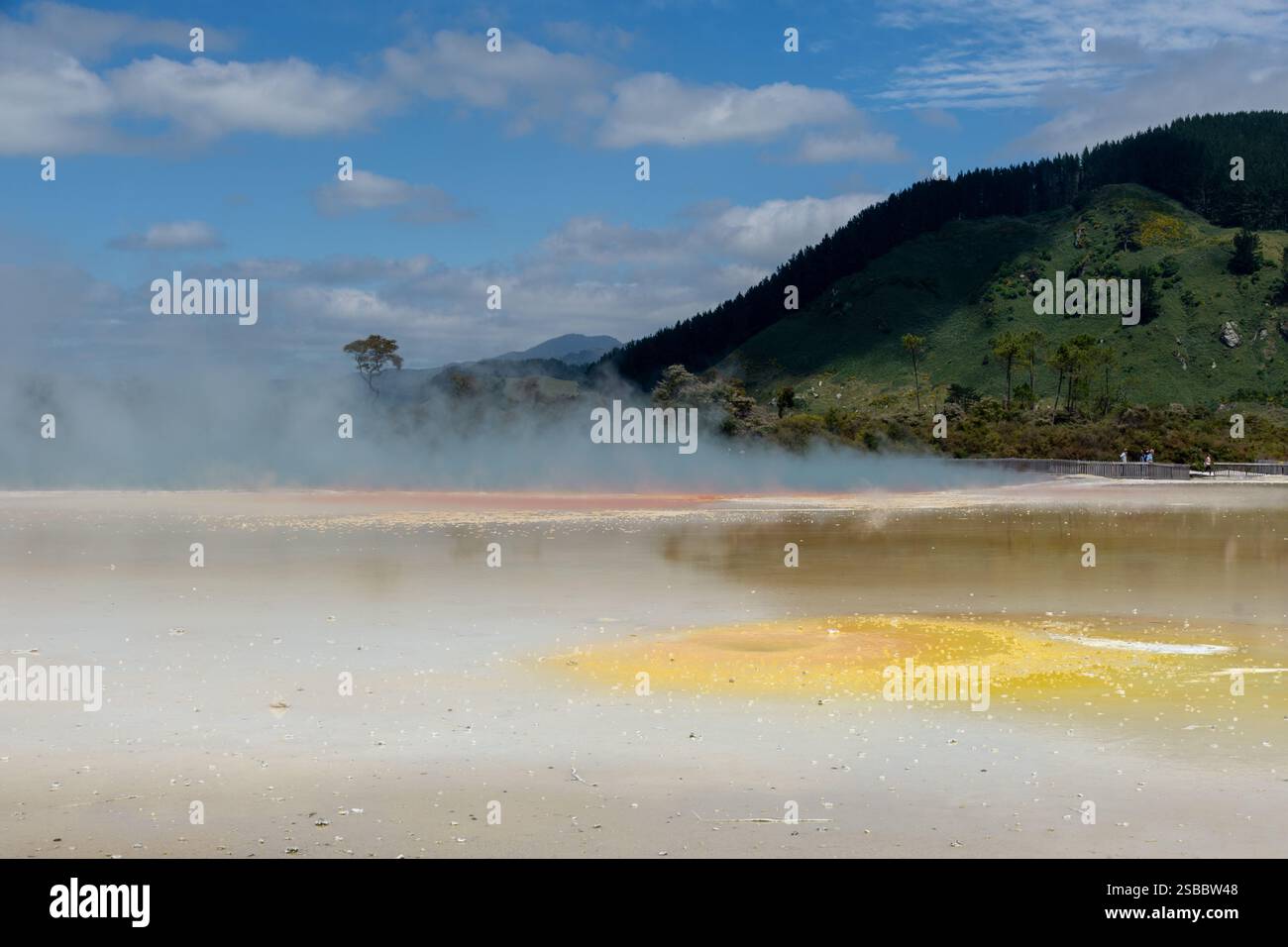 Rotorua, New Zealand - 15 December 2023: View on Champagne Pool at Wai ...