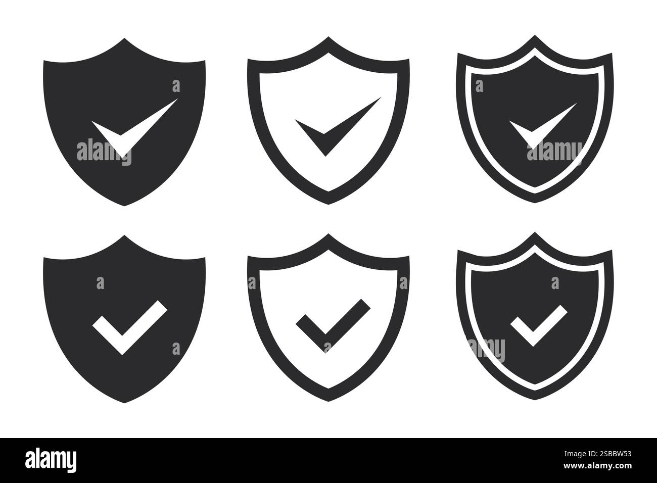 Shield security ok symbol hi-res stock photography and images - Alamy
