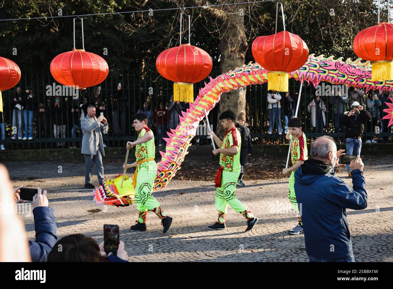 Milan, The parade for the celebrations of the Chinese New Year with the ...