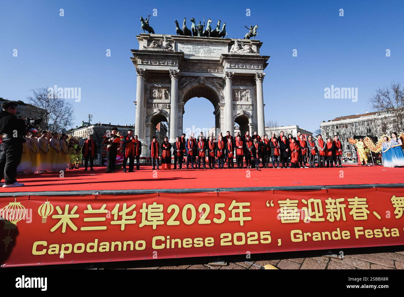 Milan, The parade for the celebrations of the Chinese New Year with the ...