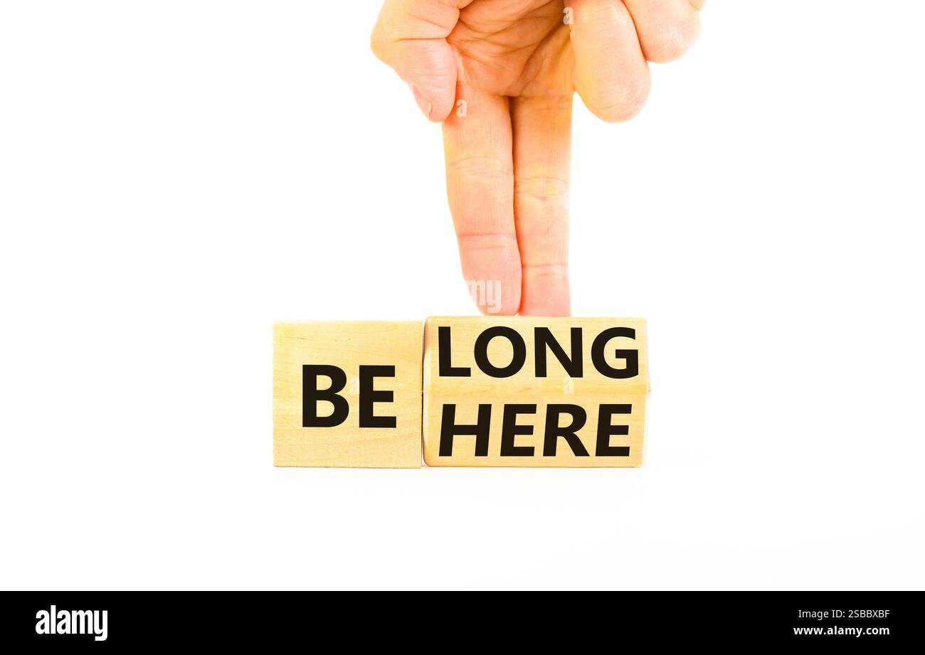 Belonging and belong symbol. Concept words Be here Belong on beautiful ...