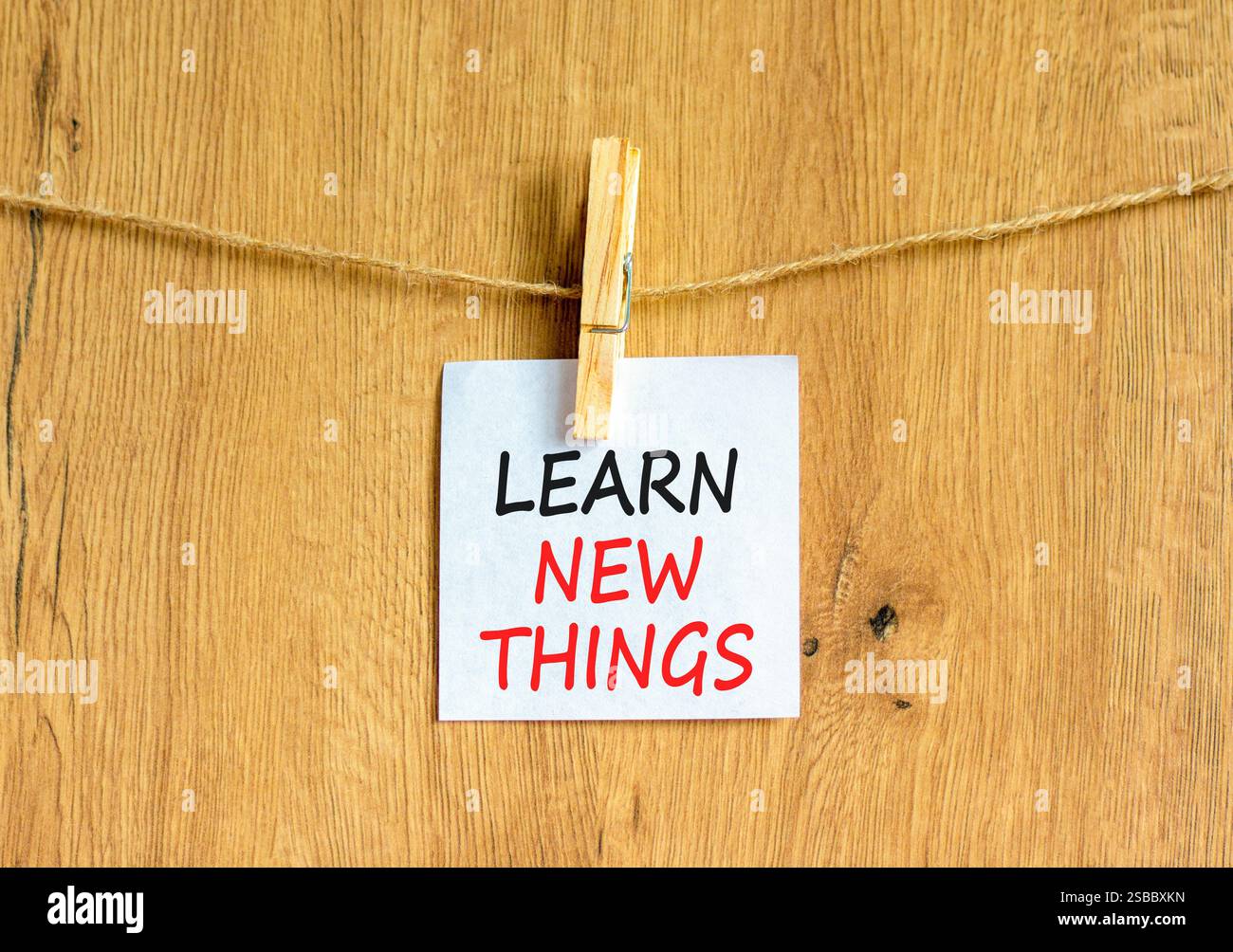 Learn new things symbol. Concept words Learn new things on beautiful ...