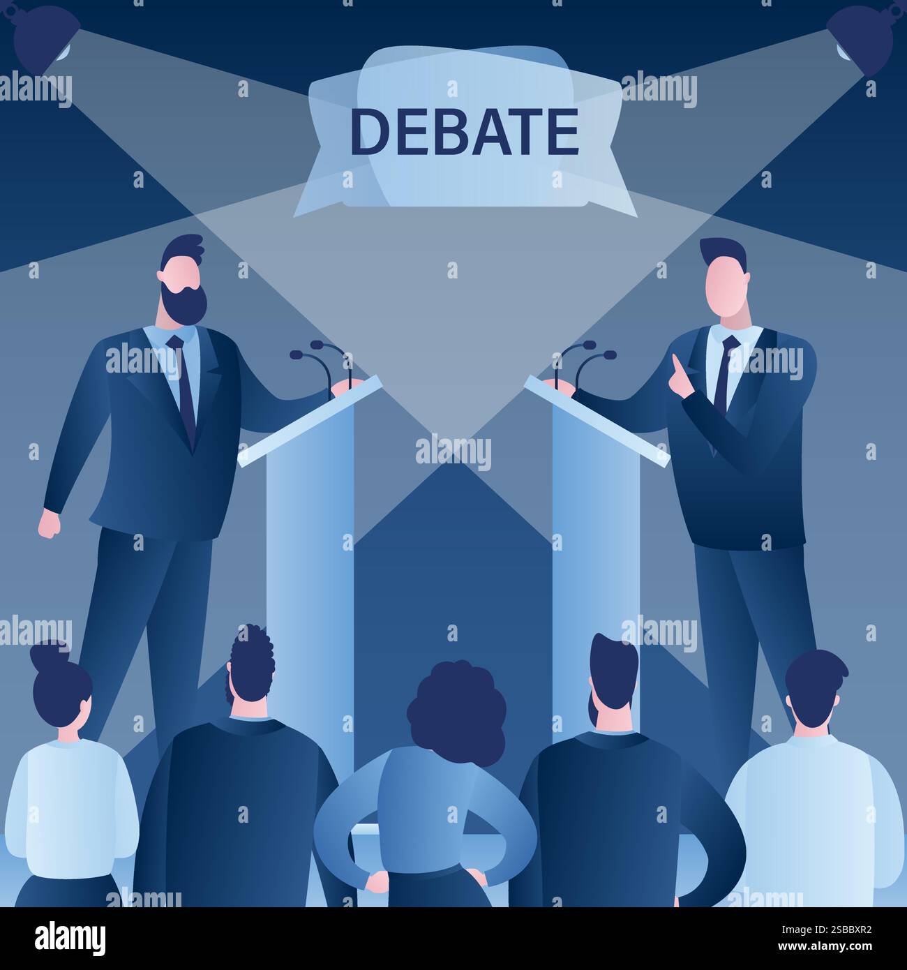 Conducting the crowd Stock Vector Images - Alamy