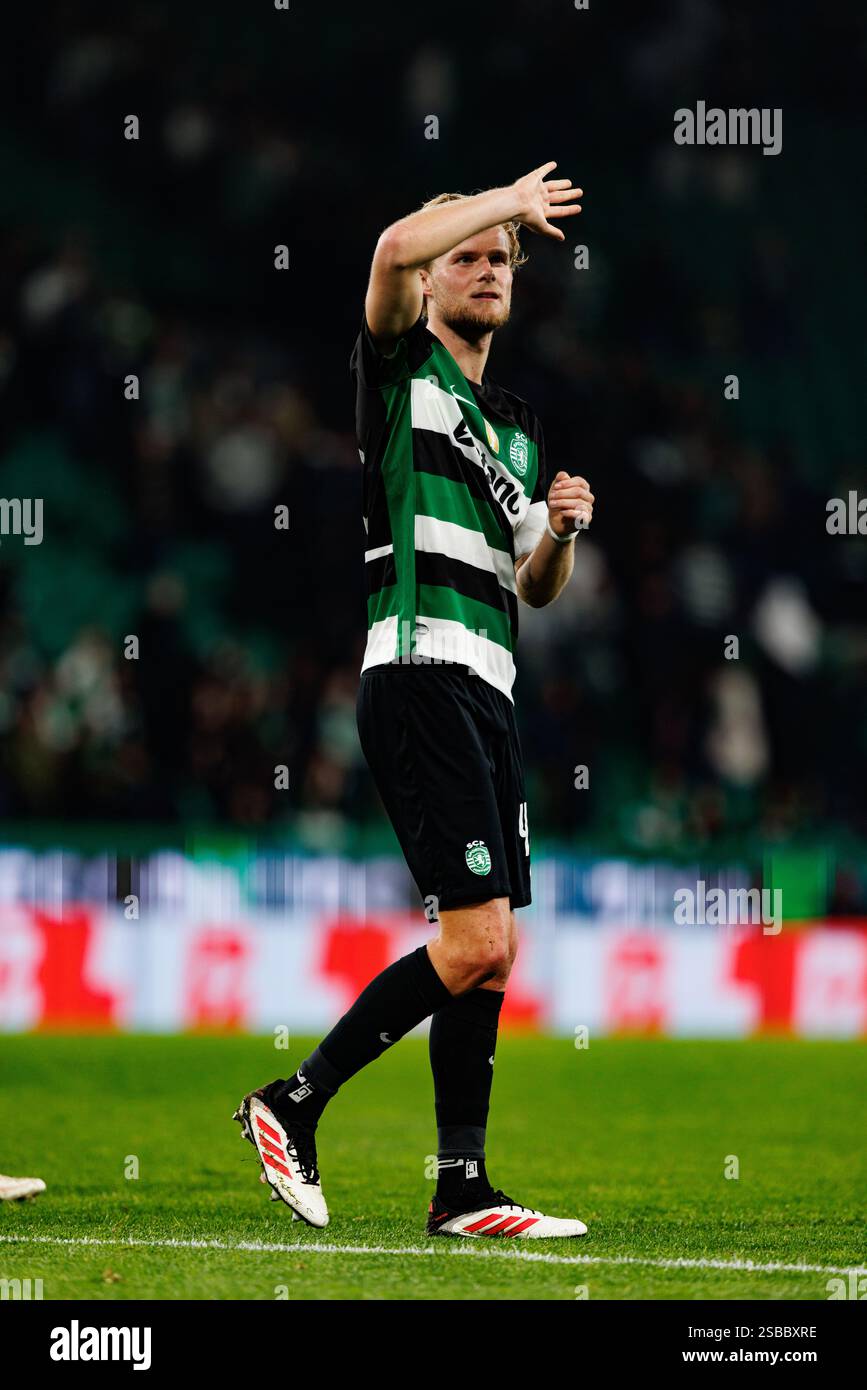 Morten Hjulmand seen during Liga Portugal game between teams of ...