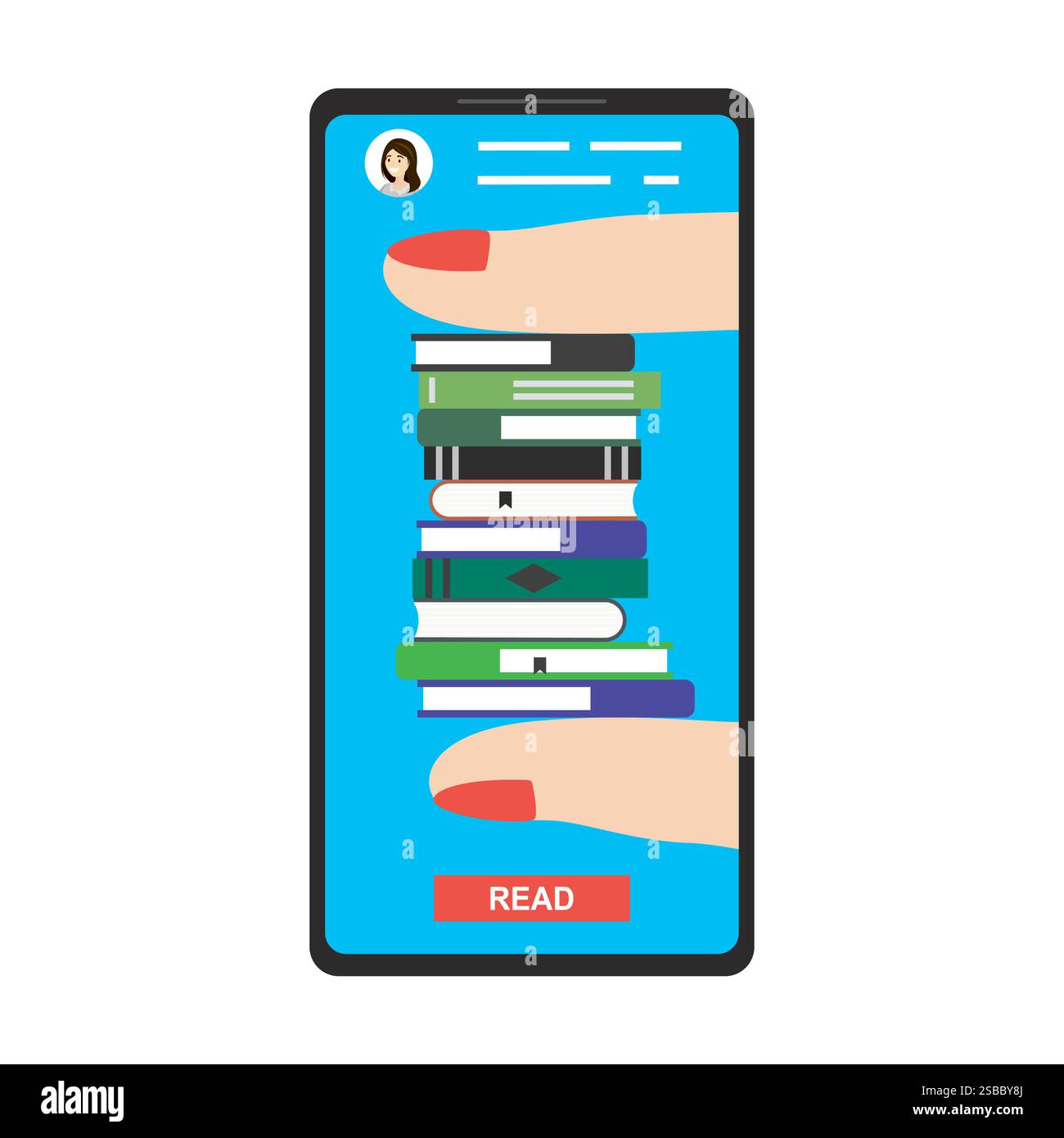 Modern reader books on Stock Vector Images - Alamy