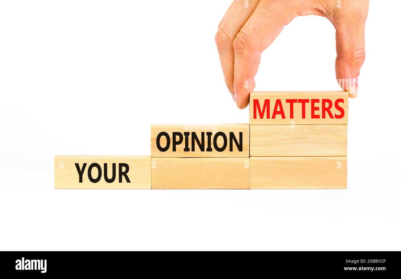 Your opinion matters symbol. Concept words Your opinion matters on ...