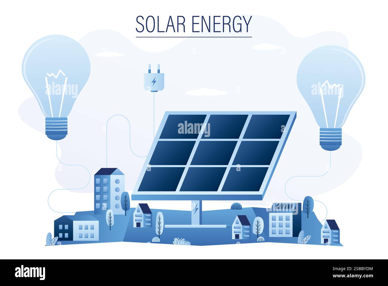 Solar, Clean Renewable Energy. Horizontal web banner.Eco and green ...