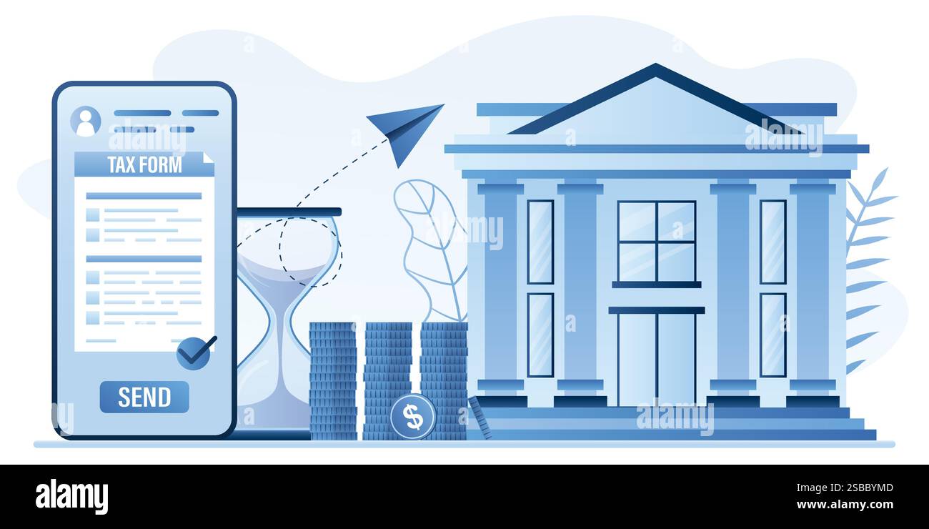 Online filing and payment deadline Cut Out Stock Images & Pictures - Alamy